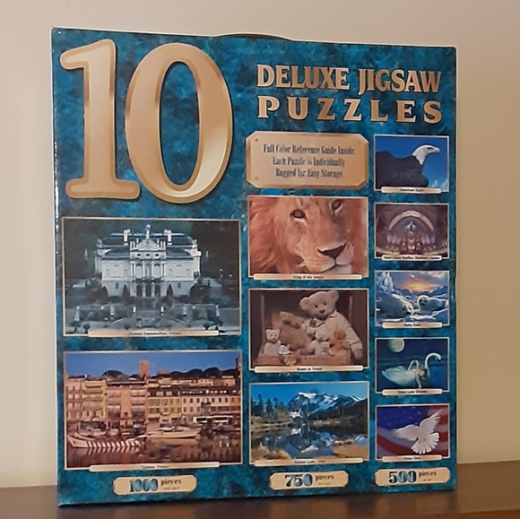 Games | 1 Deluxe Jigsaw Puzzles W Full Color Reference Guide New | Poshmark